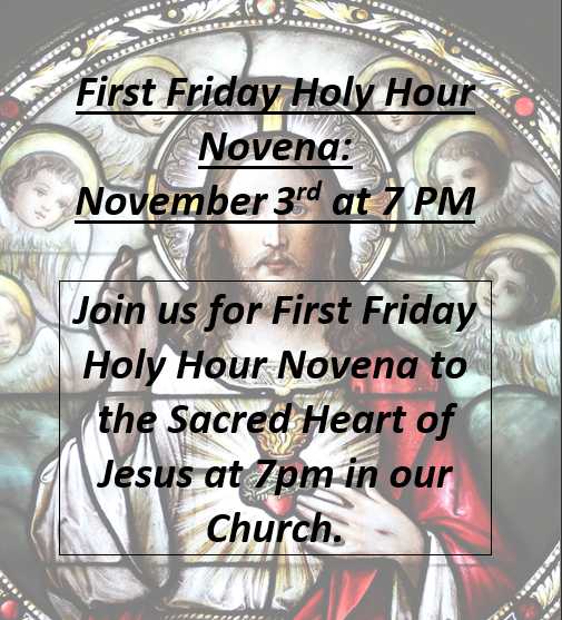 First Friday Novena:Nov 3rd